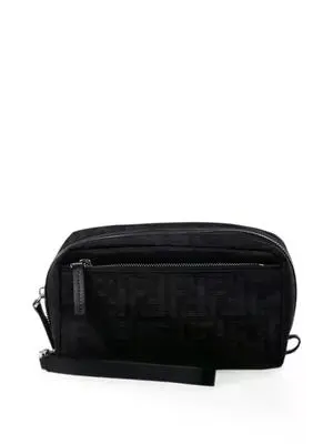 Fendi Double Zip Toiletry Case Small - Black