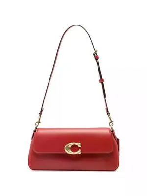 COACH Logo-plaque Leather Shoulder Bag