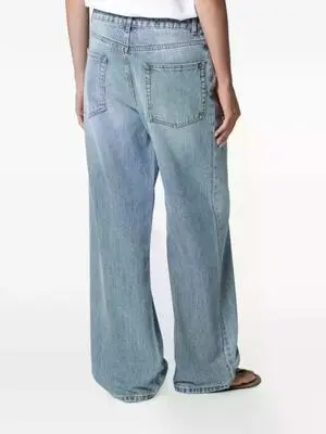 RÓHE Bruun Low-rise Wide-leg Jeans - Blue