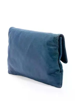 Balenciaga 2005-2026 Lambskin Motocross Giant 12 Envelope Clutch Bag - Blue