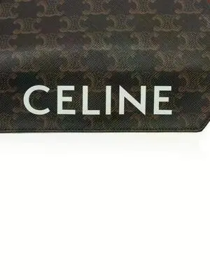 Celine 2021 Triomphe Coated Canvas Logo Triangle Crossbody Bag