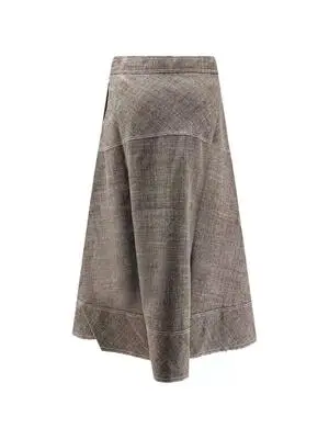 Soeur Janelle Contrast-stitch Midi Skirt