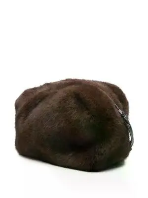 P.a.r.o.s.h Faux-fur Clutch With Tassel Detail - Brown