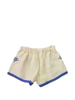 ORSINA Embroidered Scalloped-edge Shorts