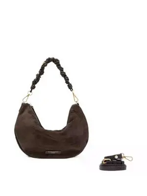 GIANNI CHIARINI Cleo Suede Twisted-handle Shoulder Bag