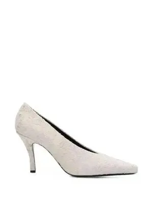 Loulou De Saison Faye Distressed Leather Pumps - Neutrals