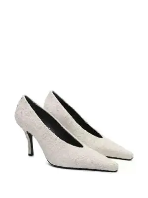 Loulou De Saison Faye Distressed Leather Pumps