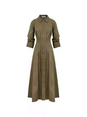 Simkhai Jazz Pleated Midi Dress - Neutrals