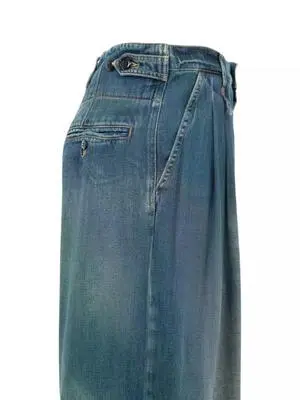 R13 Triple-pleat Wide-leg Jeans
