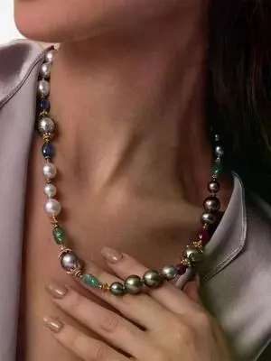 Verdura Multi-stone Necklace In 18k