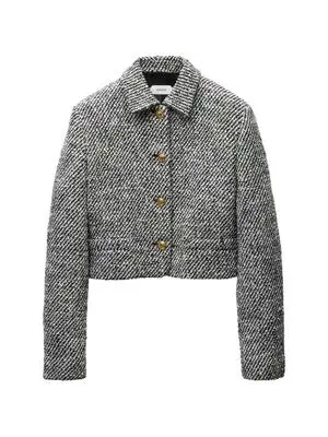 Versace Cropped Wool Bouclé Blouson