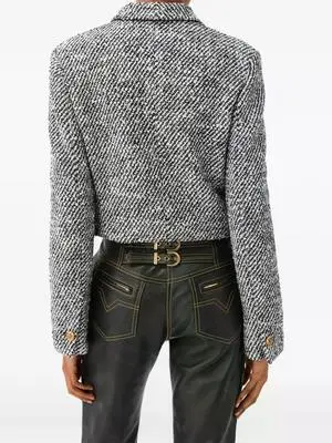Versace Cropped Wool Bouclé Blouson