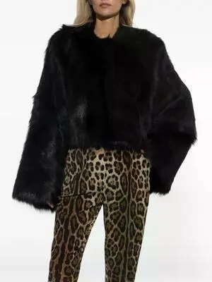 Dolce & Gabbana Lamb Fur Cropped Coat