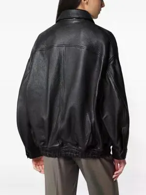 RÓHE Collared Grained-leather Jacket