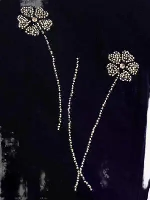 FORTE_FORTE Fleurs D'orient Bead-embellished Velvet Midi Dress