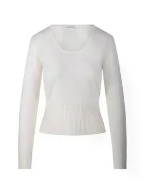 Max Mara Ribbed-knit Scoop-neck Sweater