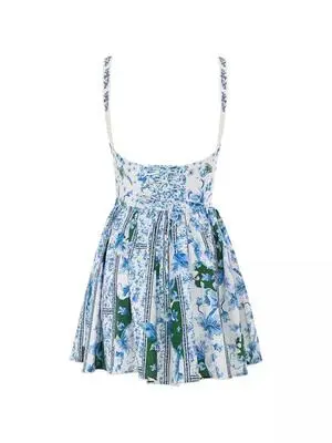 Agua Bendita Nader Spring Floral-print Mini Dress