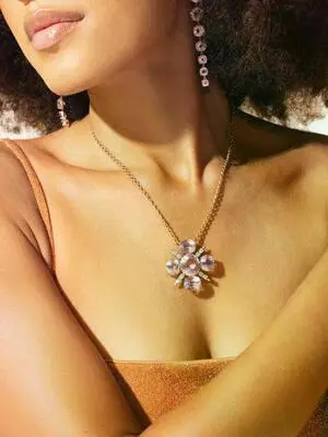 Irene Neuwirth Gemmy Gem Mosaic Kunzite And Diamond Necklace