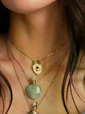 Jacquie Aiche Pink Tourmaline And Diamond Necklace