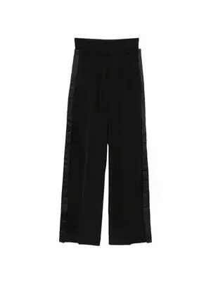 ALAINPAUL Satin-stripe Wide-leg Trousers