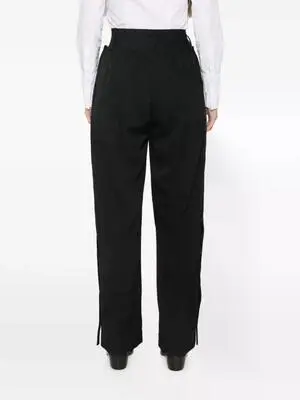 ALAINPAUL Satin-stripe Wide-leg Trousers