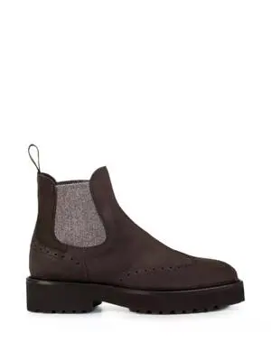 DOUCAL'S Beatle Suede Chealsea Boots - Brown