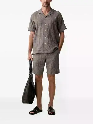 LINDBERGH Geometric-pattern Camp-collar Shirt