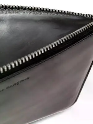 Comme Des Garçons Mirror-inside Logo-print Leather Wallet