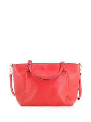Gucci Soho Convertible Top Handle Bag Leather Small Satchel - Red