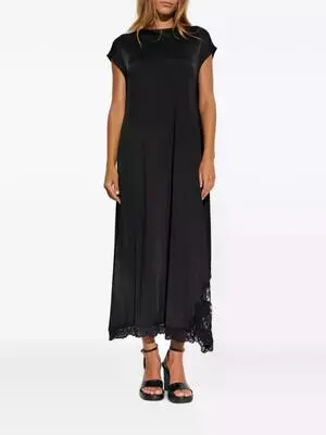 Vetements Lace-trim Asymmetric Midi Dress