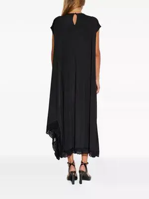 Vetements Lace-trim Asymmetric Midi Dress