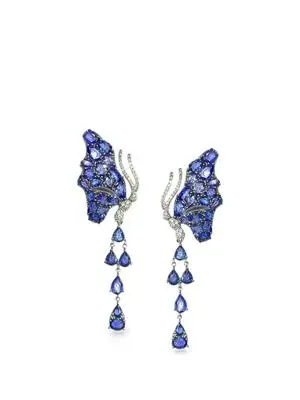 STEFERE Butterflies Sapphire And Diamond Earrings