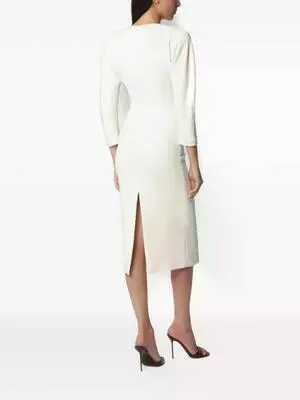 Andamane Amanda Rounded-shoulder Midi Dress - White