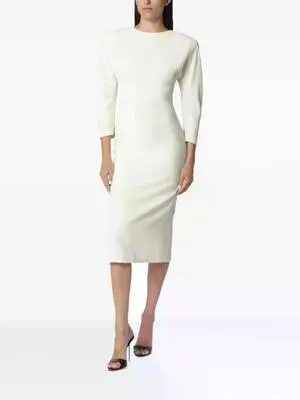 Andamane Amanda Rounded-shoulder Midi Dress - White