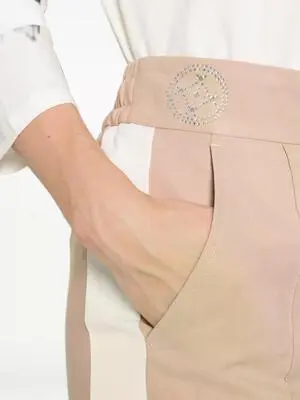 BETTY BARCLAY Side-stripe Crystal-embellished Trousers