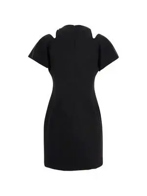 Federica Tosi Cut-out Shoulder Cowl-neck Mini Dress