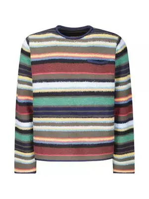 Sacai Striped Wool-blend Sweater