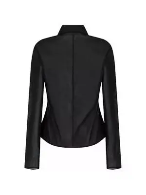 AMOMENTO Sheer Slim-fit Shirt