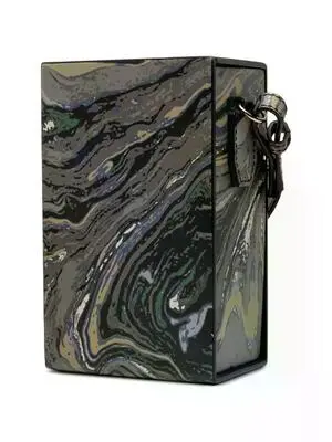 Fendi Smooth Calfskin Marble Print Vertical Box Crossbody Bag