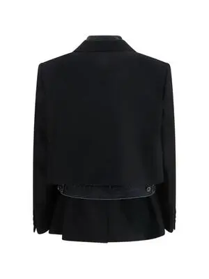 Sacai Denim-panel Blazer