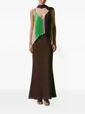 BAOBAB Pleated Danielle Layered Maxi Dress - Brown
