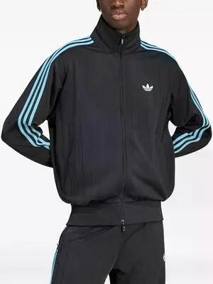 Adidas Firebird Stripe-detail Zip-up Sweatshirt