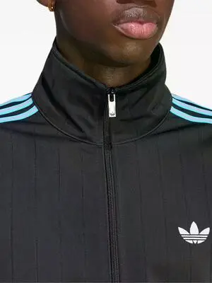 Adidas Firebird Stripe-detail Zip-up Sweatshirt
