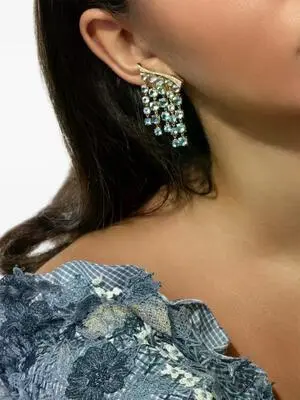 CAROL KAUFFMANN Bossa Nova Blue Topaz And Diamond Earrings - Gold
