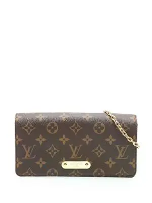 LOUIS VUITTON 2021-2026 Monogram Lily Wallet On Chain Satchel - Brown