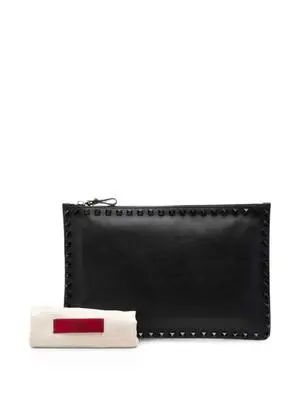 Valentino Garavani 2000-2017 Leather Rockstud Clutch Bag