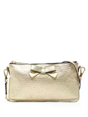 Burberry Metallic Leather Peyton Bow Crossbody Bag