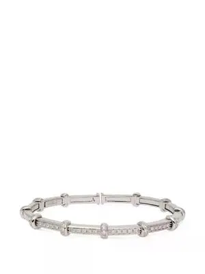 Sidney Garber Diamond Spring Bracelet In 18k White Gold - Silver