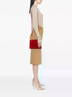 Miu Miu 2010-2026 Matelasse Lambskin Kiss Lock Solitaire Satchel