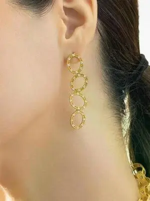 Coomi Diamond Paisley-engraved Drop Earrings
